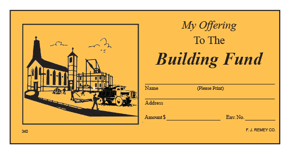 #340 - Building Fund Envelopes